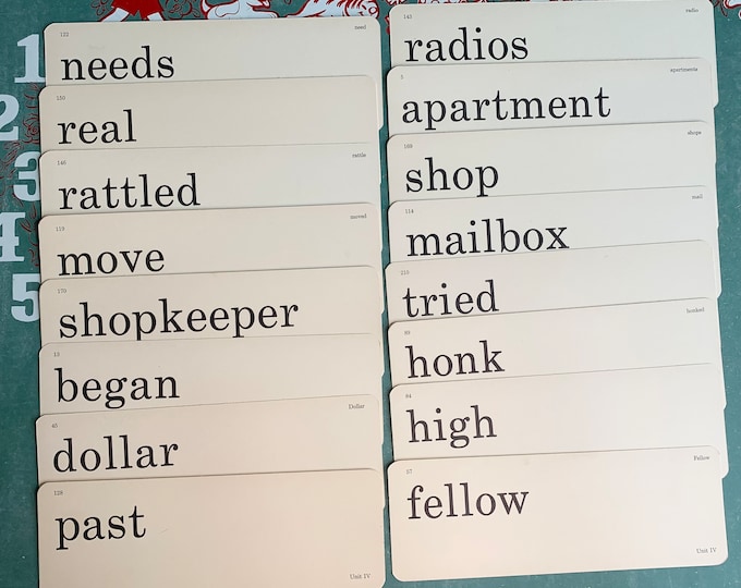 Vintage Classroom Vocabulary Flashcard/large Vintage Flashcard Set ...