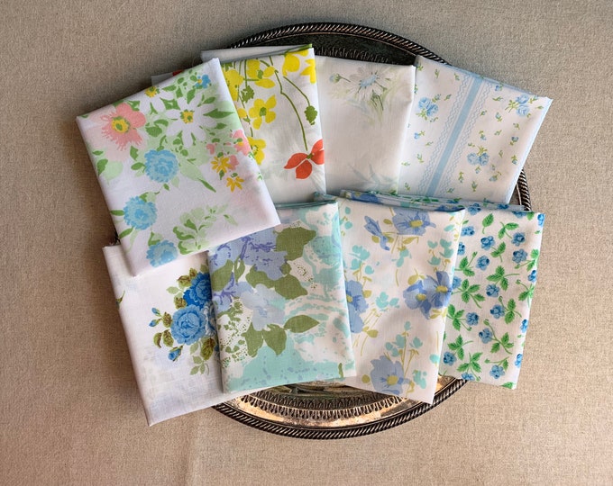 Fat Quarter Bundle Vintage Sheets for Crafting, Quilting, Sewing ... Fat Quarter Bundle Vintage Sheets for Crafting, Quilting, Sewing ...