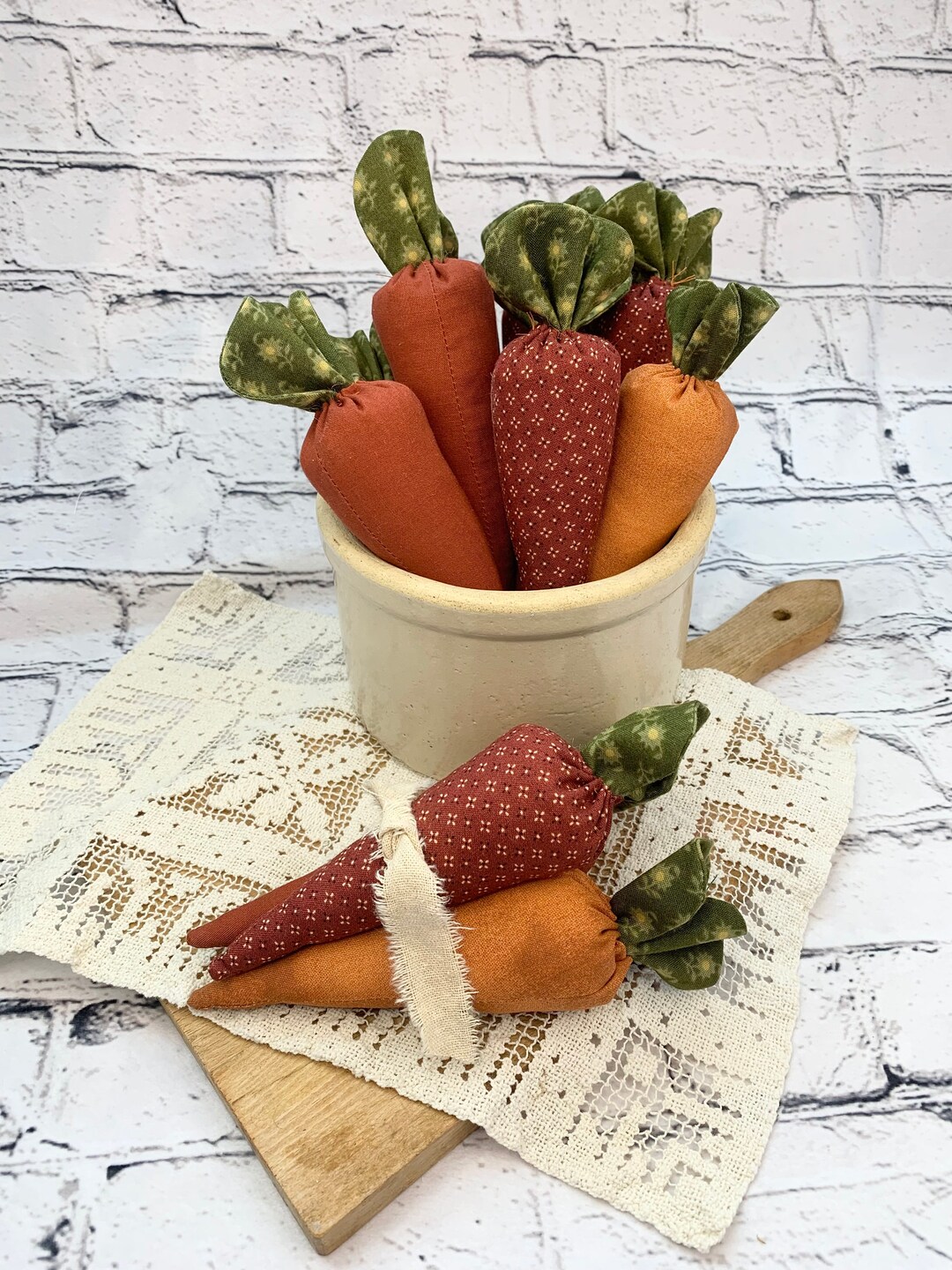 Bundle Handmade Fabric Carrots for Tiered Tray, Decorative Spring ...