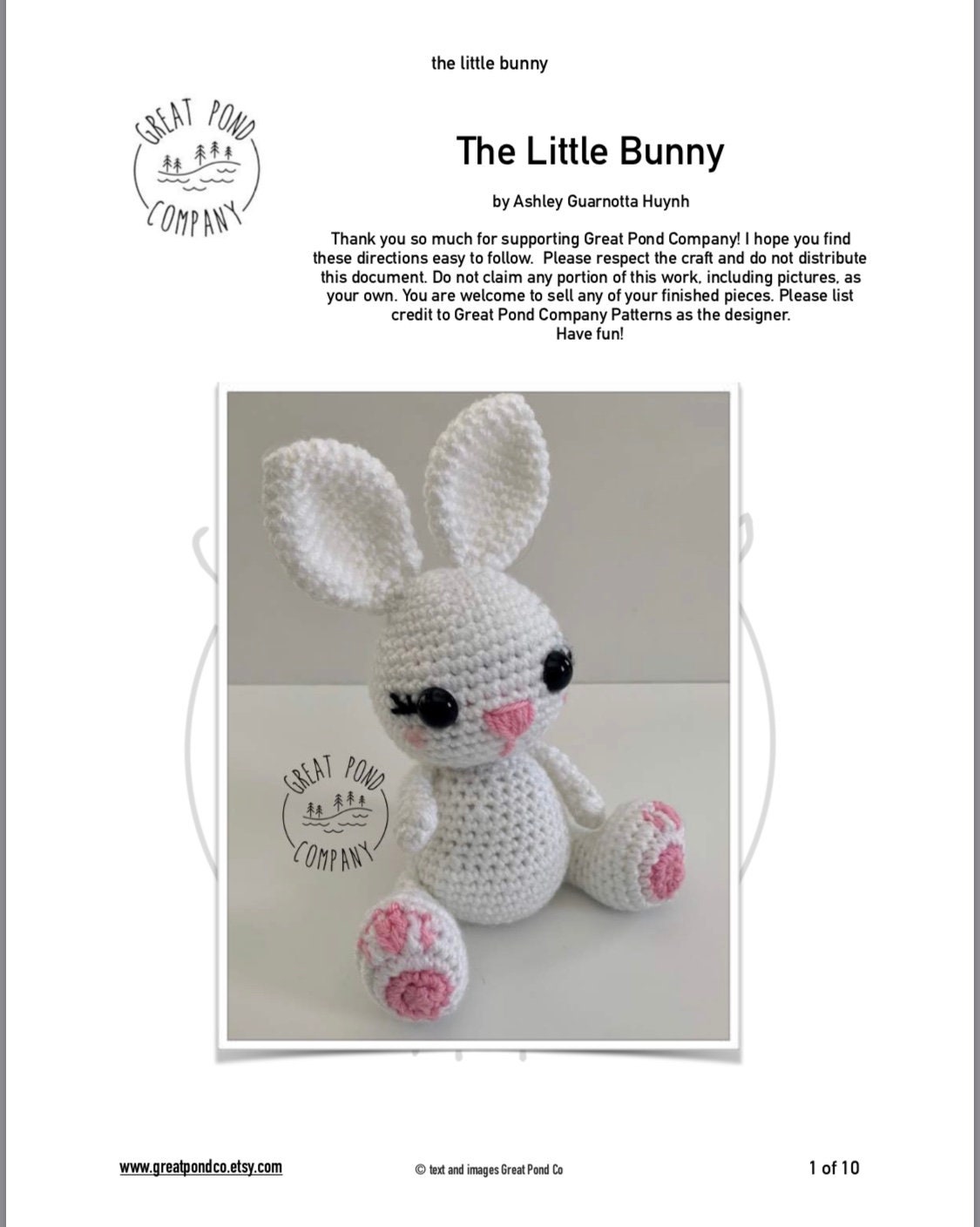 Crochet Bunny Pattern // Bunny Rabbit Amigurumi PDF // Digital Download ...