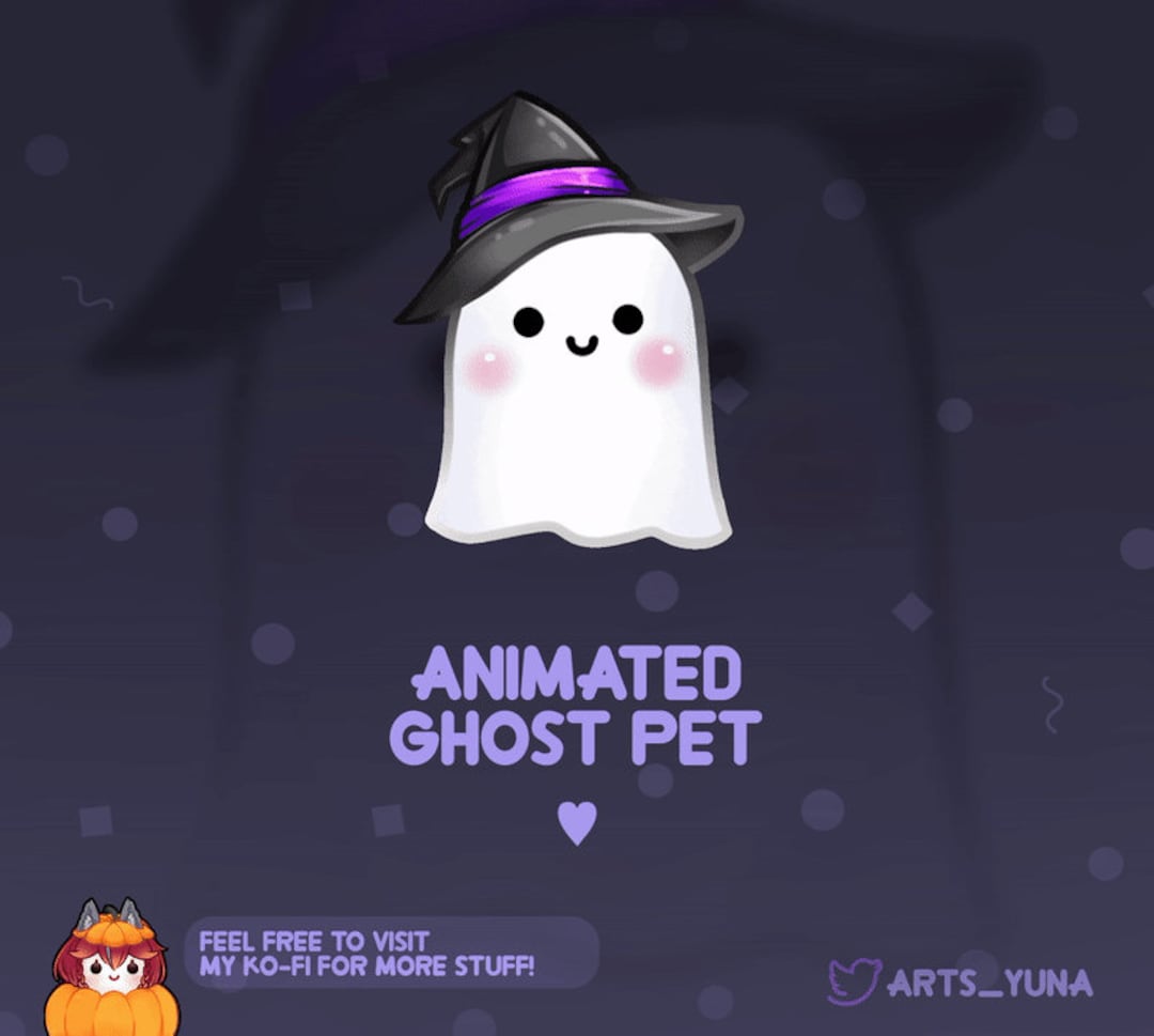 Cute Vtuber Ghost Pet Asset - Etsy