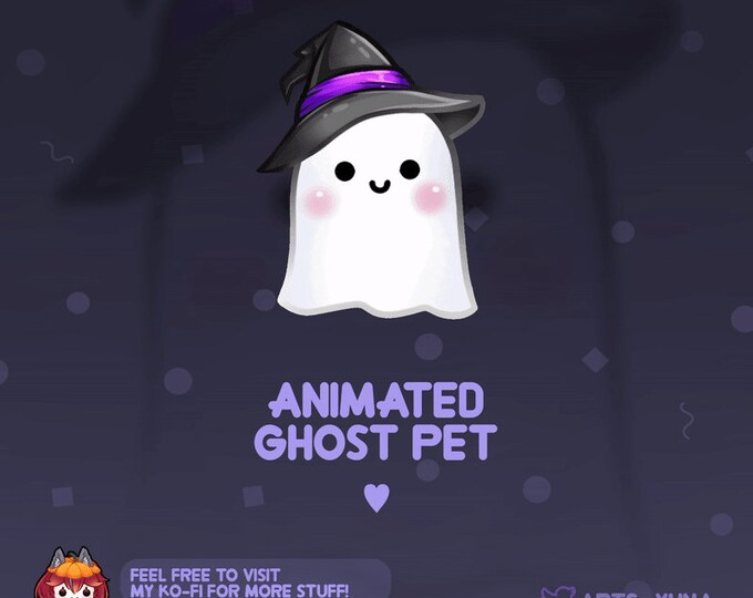 Cute Vtuber Ghost Pet Asset - Etsy