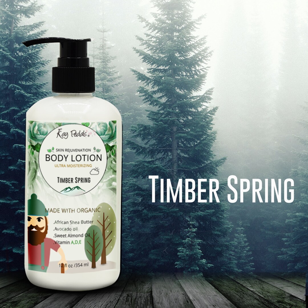 Timber Spring | Organic Body Cream | Shea Butter Lotion | Scented ...