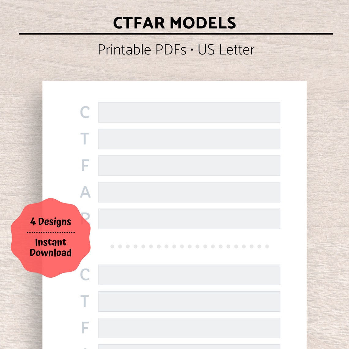 CTFAR Model Printable | Etsy