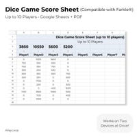 Printable Color Yahtzee Scoring Cards (6" X 9") - Etsy