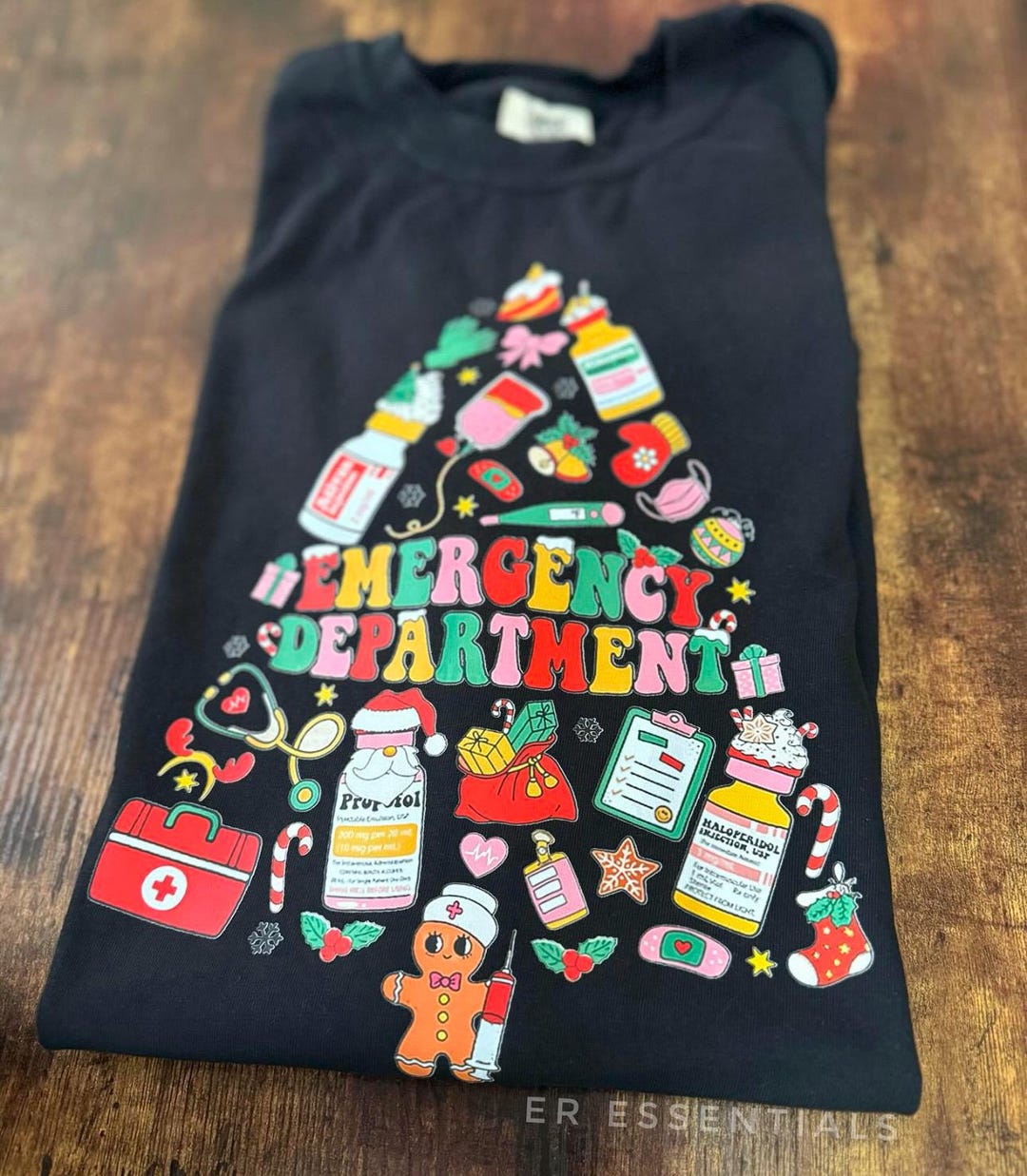 Emergency Department Christmas Long Sleeve Shirt, ER Nurse Shirt, ER ...