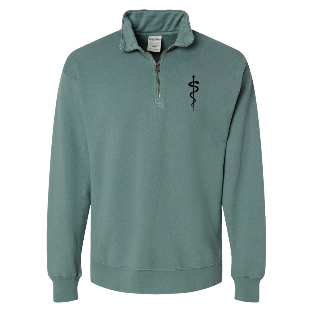 Nurse Quarter Zip Sweatshirt, Comfort Fit, Emergency Department Jacket ...