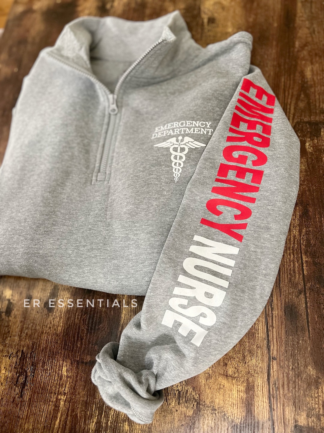 ER Nurse Sweatshirt, ER Nurse Jacket, Emergency Department Sweatshirt ...