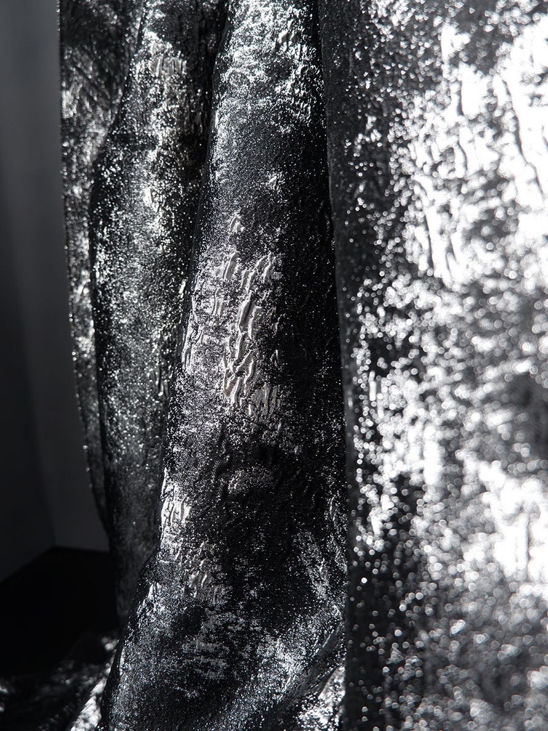 Black Jacquard Fabric, Gilt Texture Fabric, Embossed Fabric, Glossy ...