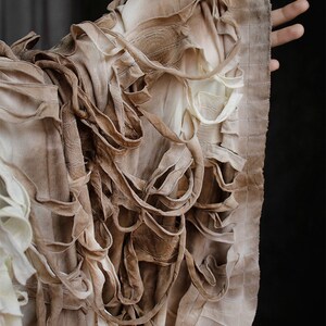 Gradient Fabric, Ragged Knitted Fabric, Grey Brown Tie-dye Fabric ...