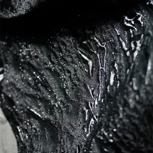 Black Jacquard Fabric, Embossed Texture Fabric, Haute Couture Fabric ...