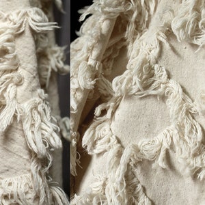 Cotton Ramie Blended Fabric, 3D Fringe Fabric, Raw Embryo Color Fabric ...