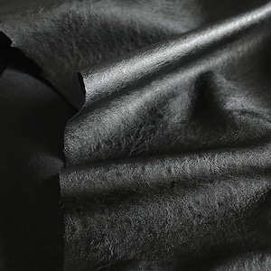 Designer Leather, Black Matte Leather, Faux Leather, Artificial Leather ...