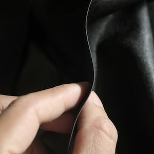 Designer Leather, Black Matte Leather, Faux Leather, Artificial Leather ...