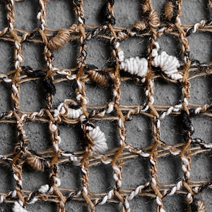 Brown Jnitted Mesh Fabric, Large Mesh Fabric, Hollow See-through Fabric ...