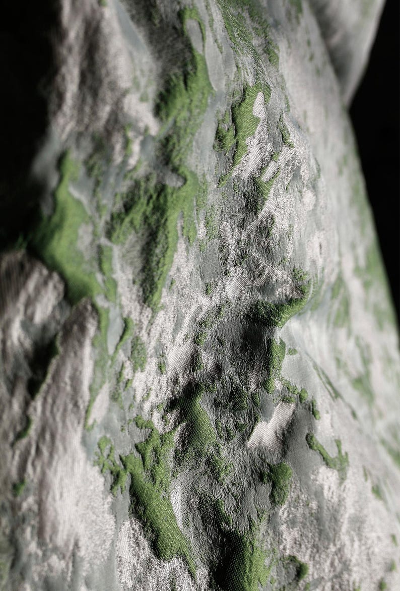 Mottled Texture, Jacquard Fabric, Moss Embossed Fabric, Embroidery ...