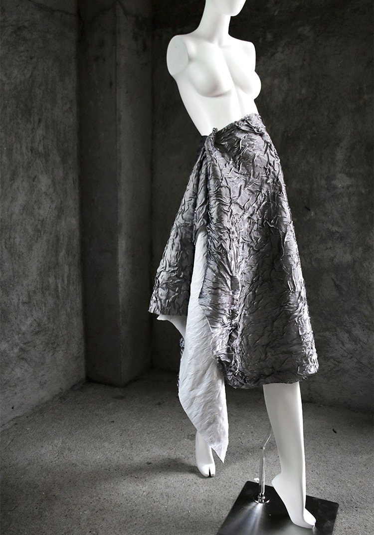 Silver Gray Fabric, Embossed Texture Fabric, Haute Couture Fabric ...