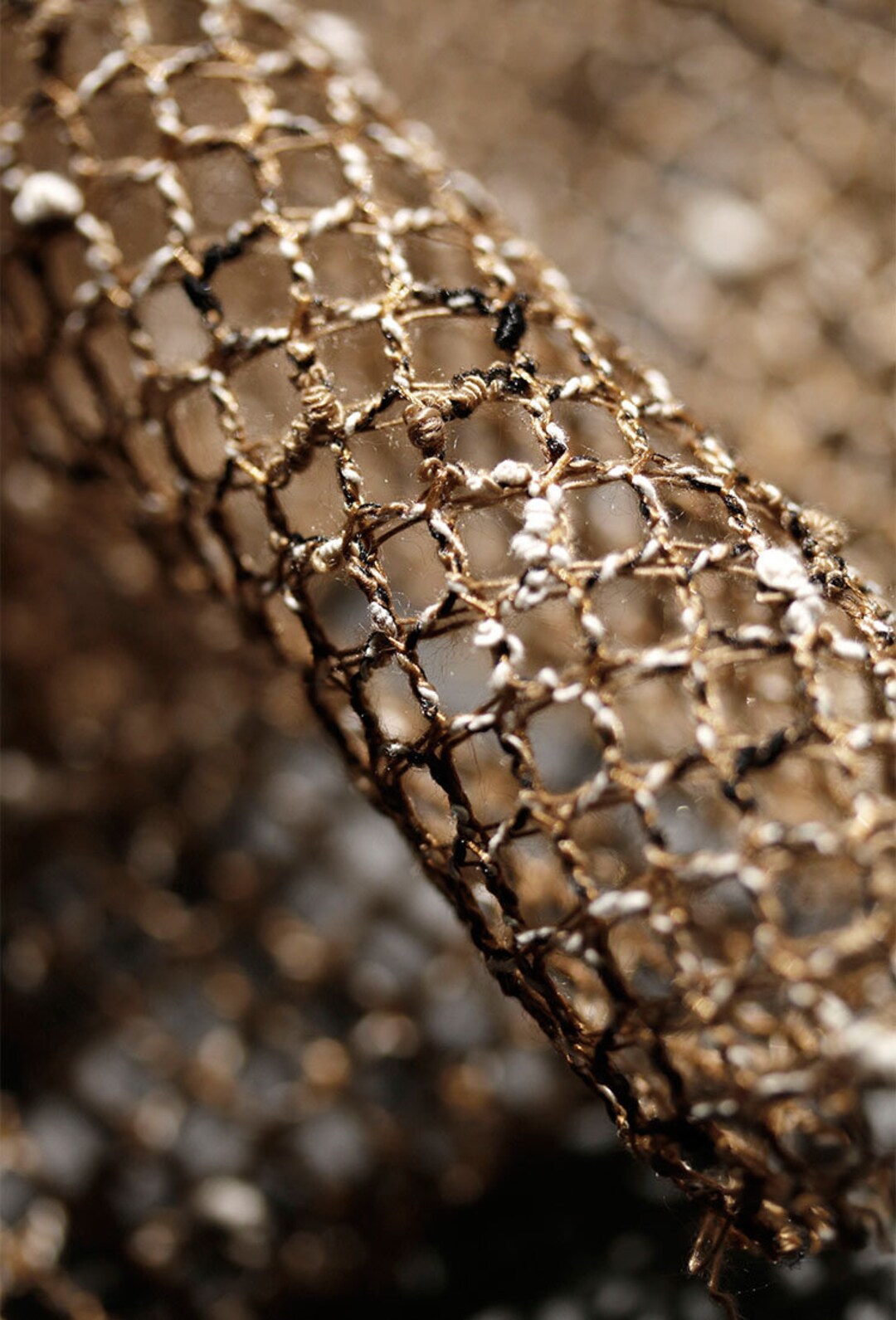 Brown Jnitted Mesh Fabric, Large Mesh Fabric, Hollow See-through Fabric ...