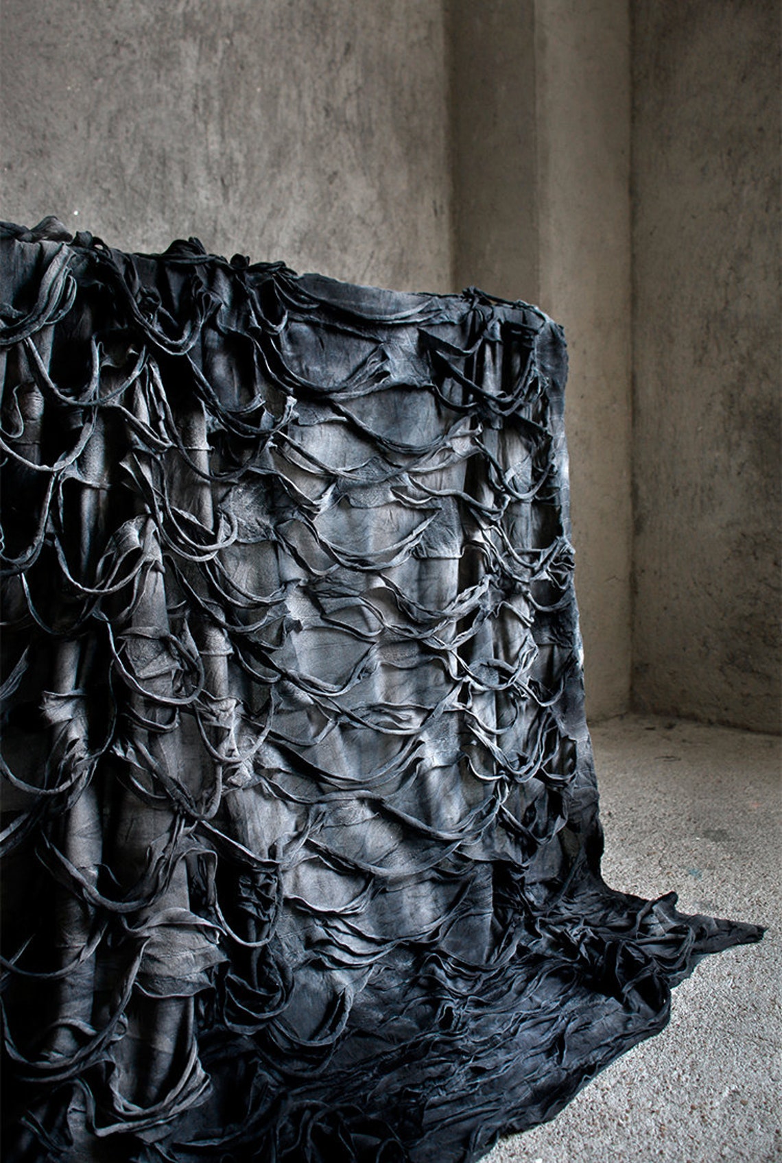 Gradient Fabric, Ragged Knitted Fabric, Grey Brown Tie-dye Fabric ...