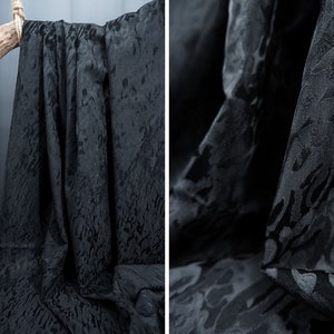 Black Jacquard Fabric, Gilt Texture Fabric, Embossed Fabric, Glossy ...