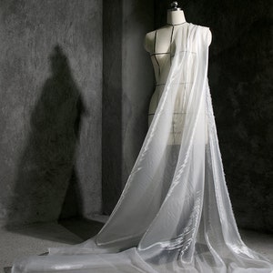 Liquid Water-glazed Yarn Fabric, White Transparent Gauze Fabric, Glossy ...