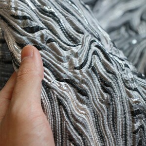 Irregular Jacquard Fabric, Striped Fabric, Luxury Grey Fabric ...