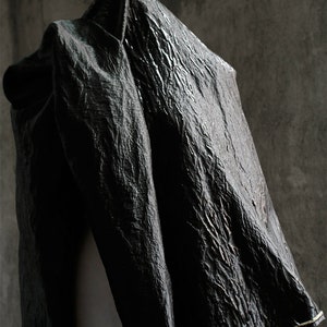 Black Jacquard Fabric, Embossed Texture Fabric, Haute Couture Fabric ...