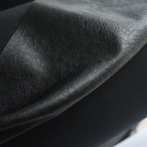 Designer Leather, Black Matte Leather, Faux Leather, Artificial Leather ...