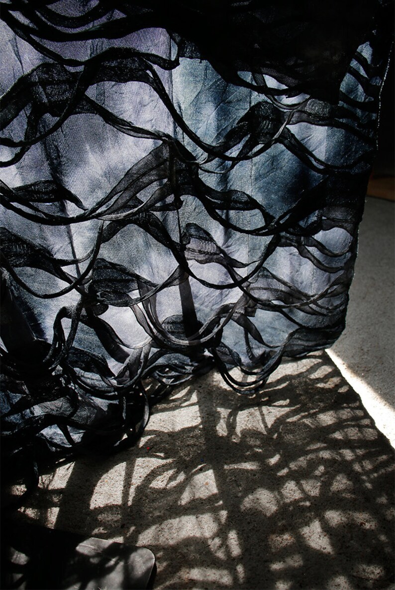Gradient Fabric, Ragged Knitted Fabric, Grey Black Tie-dye Fabric ...