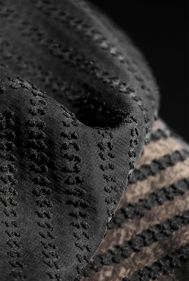 Geometric Jacquard Fabric, See-through Fabric, Black White Mesh Fabric ...