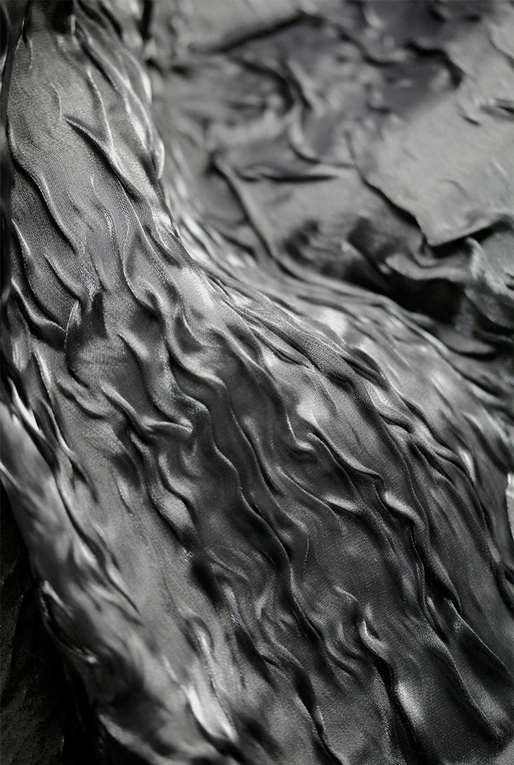 Silver Gray Fabric, Embossed Texture Fabric, Haute Couture Fabric ...