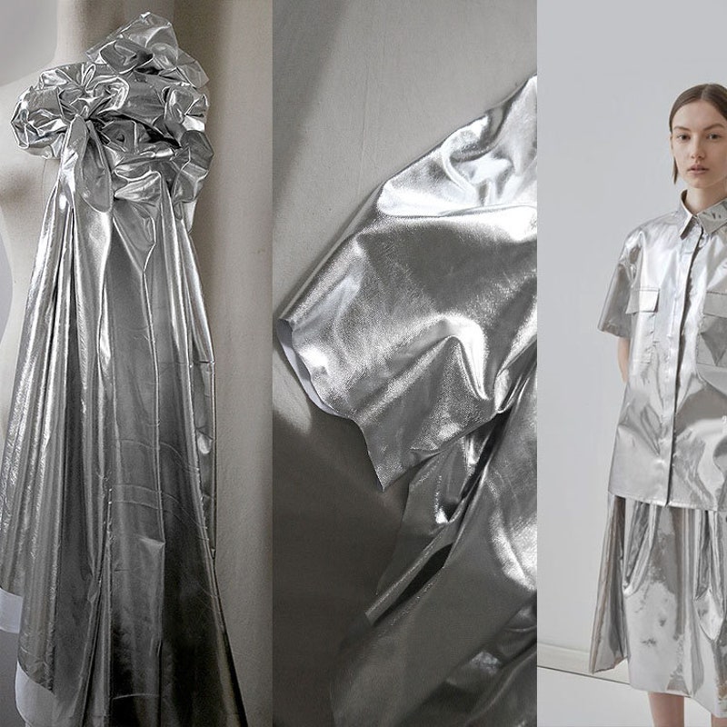 Silver Fabric - Etsy