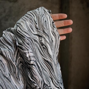 Irregular Jacquard Fabric, Striped Fabric, Luxury Grey Fabric ...