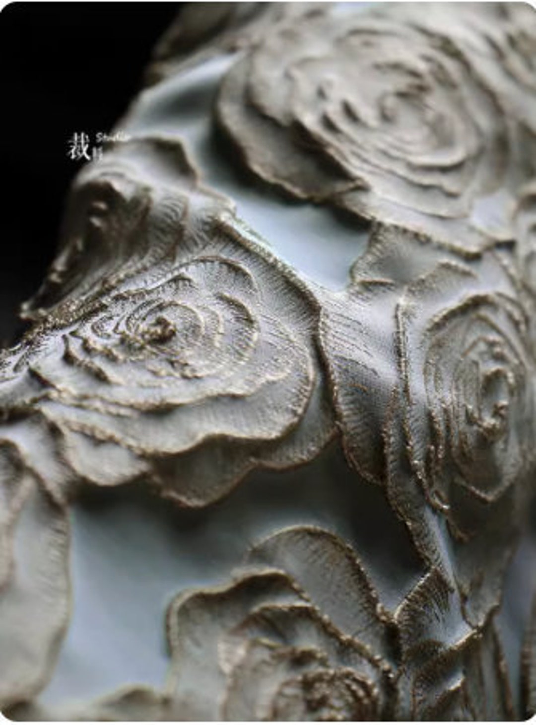 Rose Pattern Fabric, Embossed Fabric, Blue Texture Fabric, Jacquard ...