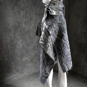 Irregular Jacquard Fabric, Striped Fabric, Luxury Grey Fabric ...