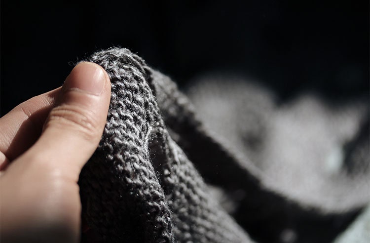 Wool Knit Fabric, Woven Hollow See-through Fabric, Dust Coat Stripes ...