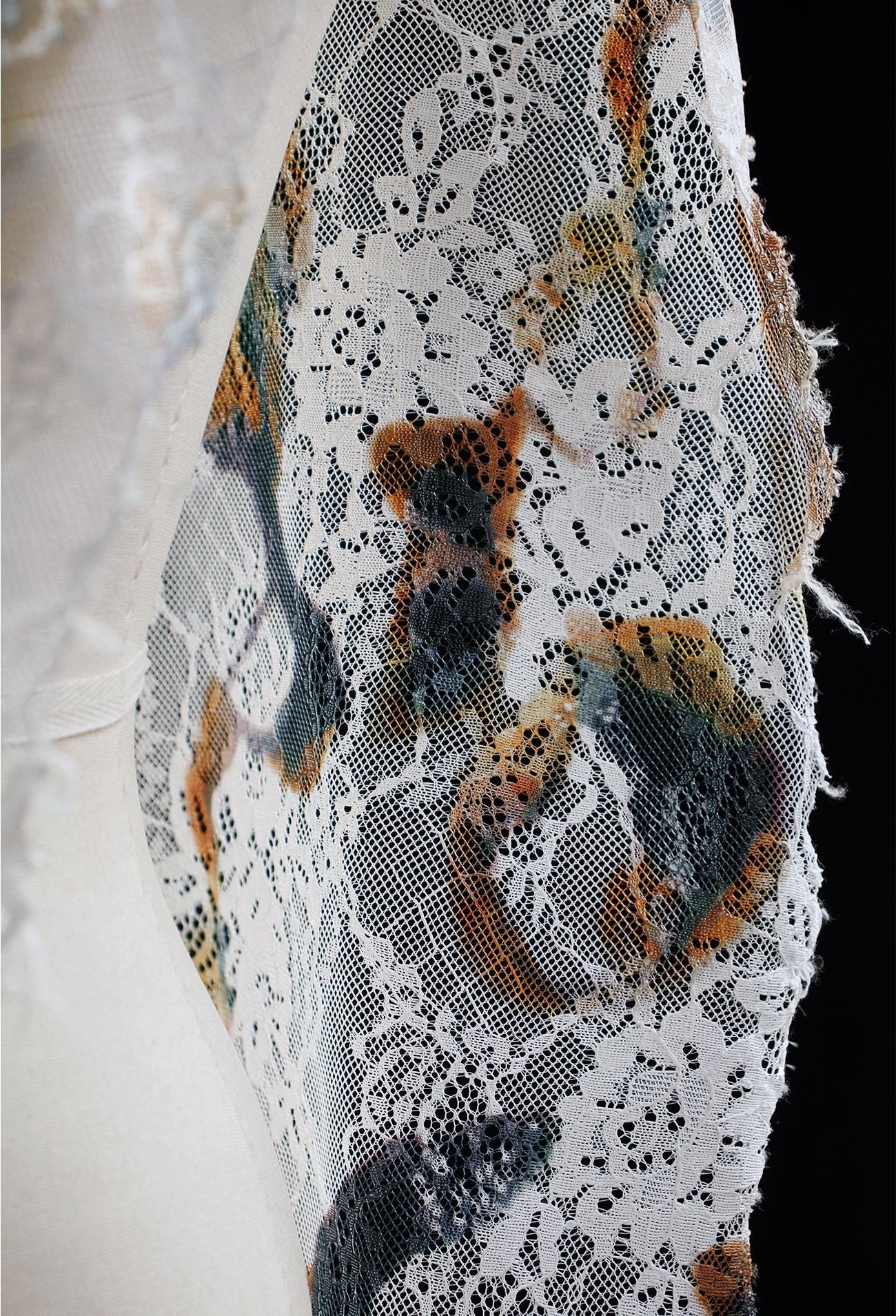 Fire Lace Perspective Mesh Fabric, Mottled Textured Fabric, Diy Fabric ...