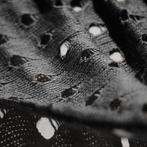 Wool Knit Fabric, Woven Hollow See-through Fabric, Dust Coat Stripes ...