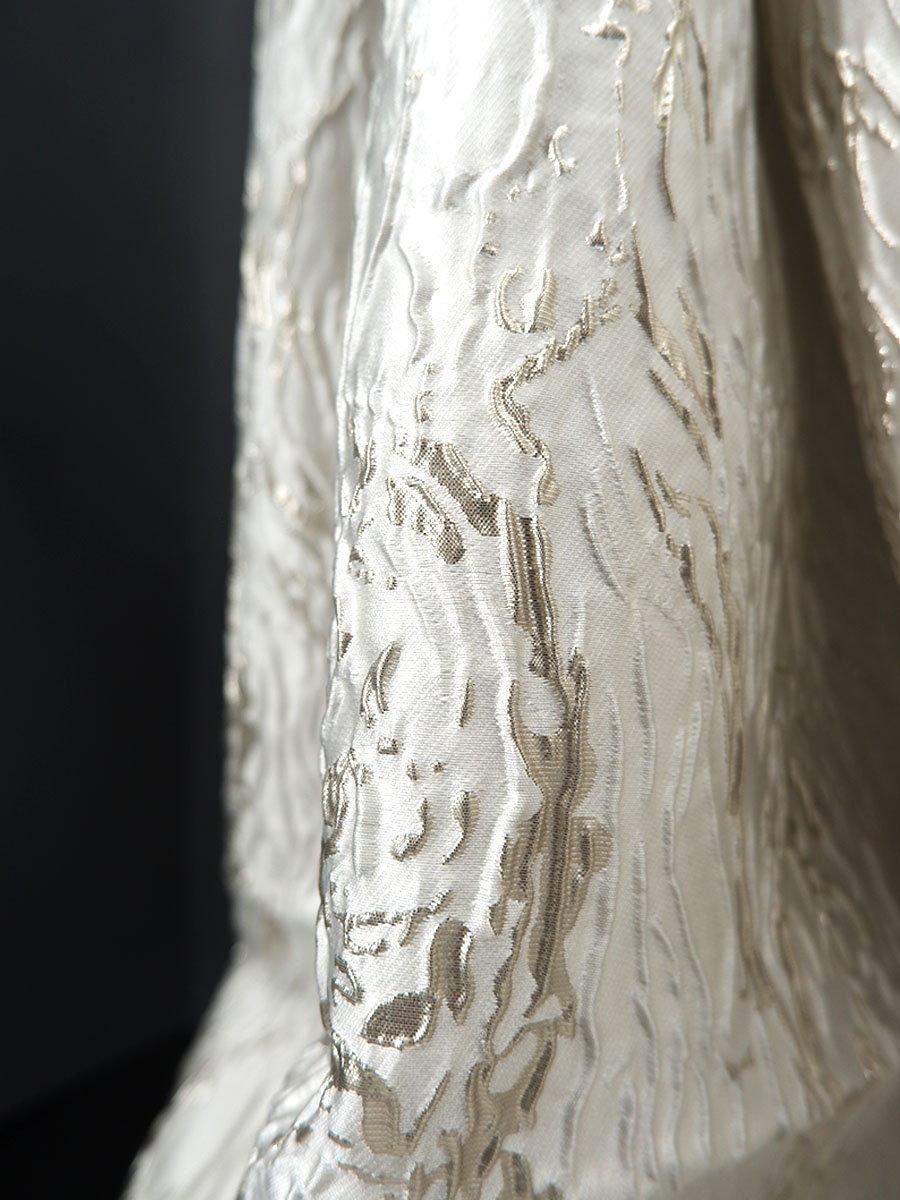 White Jacquard Fabric, Mountain Texture Fabric, Embossed Fabric, Glossy ...