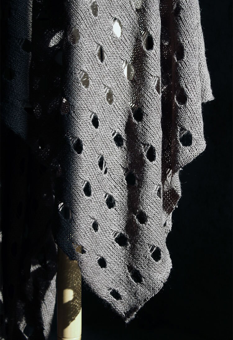 Wool Knit Fabric, Woven Hollow See-through Fabric, Dust Coat Stripes ...