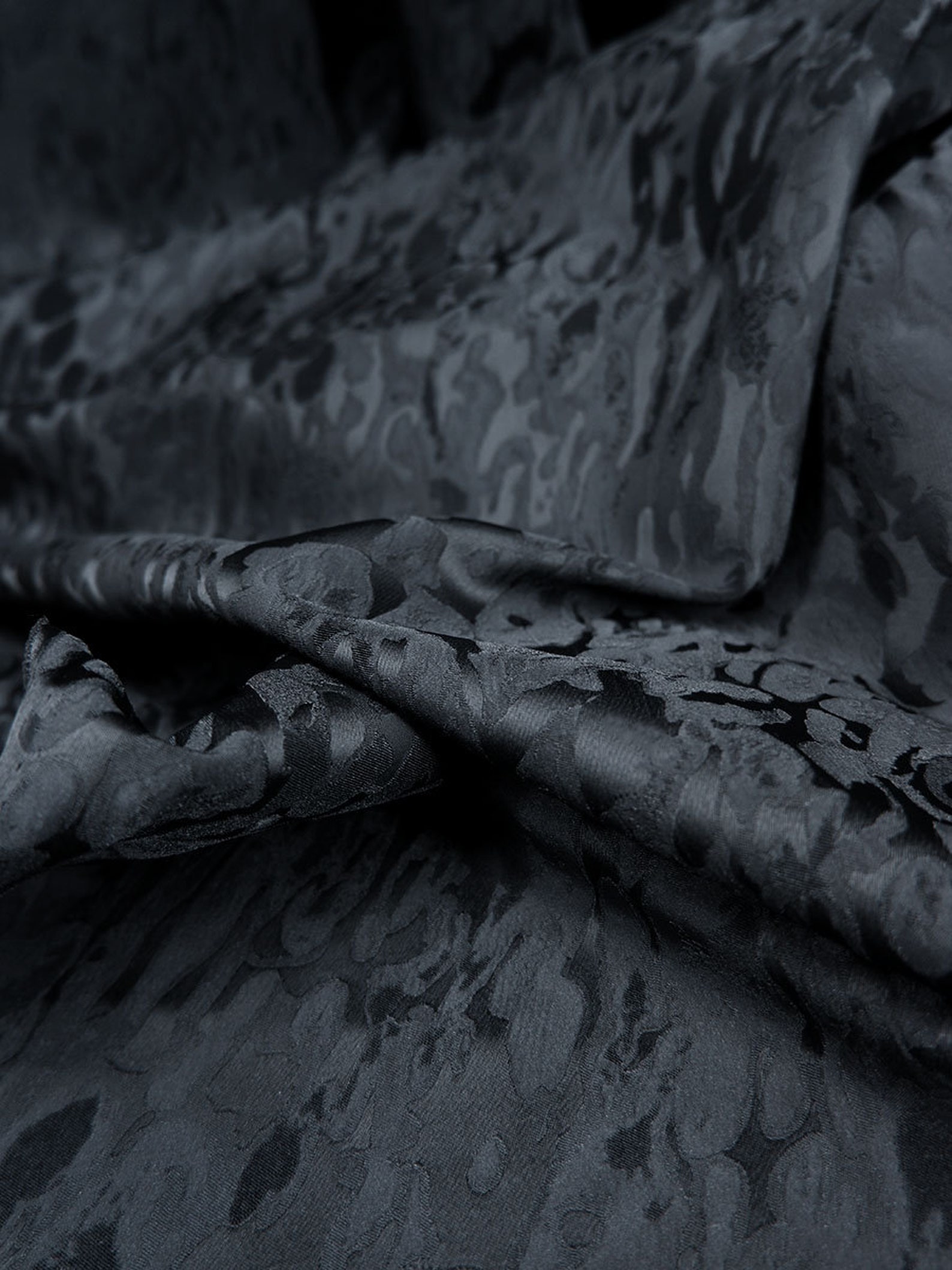 Black Jacquard Fabric, Gilt Texture Fabric, Embossed Fabric, Glossy ...