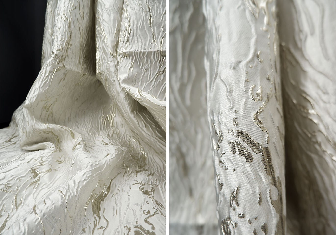 White Jacquard Fabric, Mountain Texture Fabric, Embossed Fabric, Glossy ...