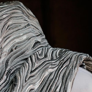 Irregular Jacquard Fabric, Striped Fabric, Luxury Grey Fabric ...