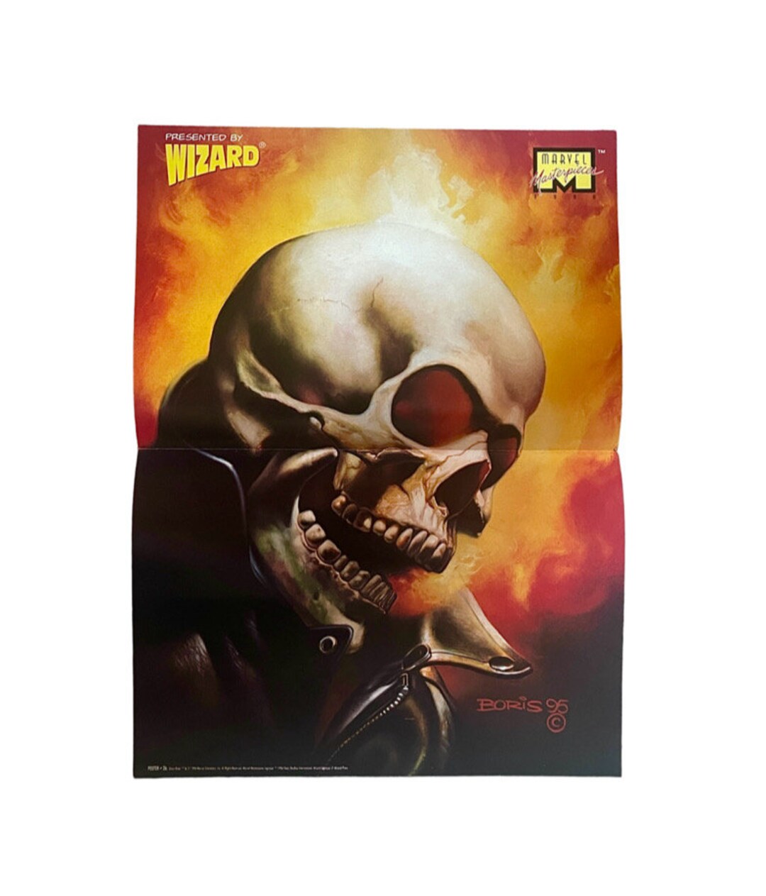 Vintage Ghost Rider Poster Wizard Comics Magazine Boris Vallejo 1996 ...