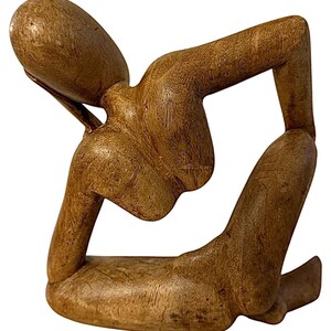 Abstract “the Thinking Man” Wooden Carved Figurine Statue - Etsy