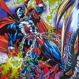 Vintage Spawn and Angela Poster Wizard Comics Magazine Todd Mcfarlane ...