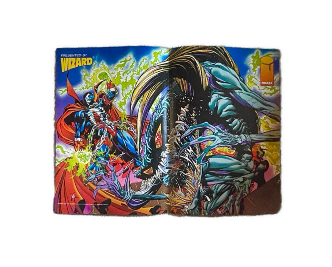 Vintage Spawn and Angela Poster Wizard Comics Magazine Todd Mcfarlane ...