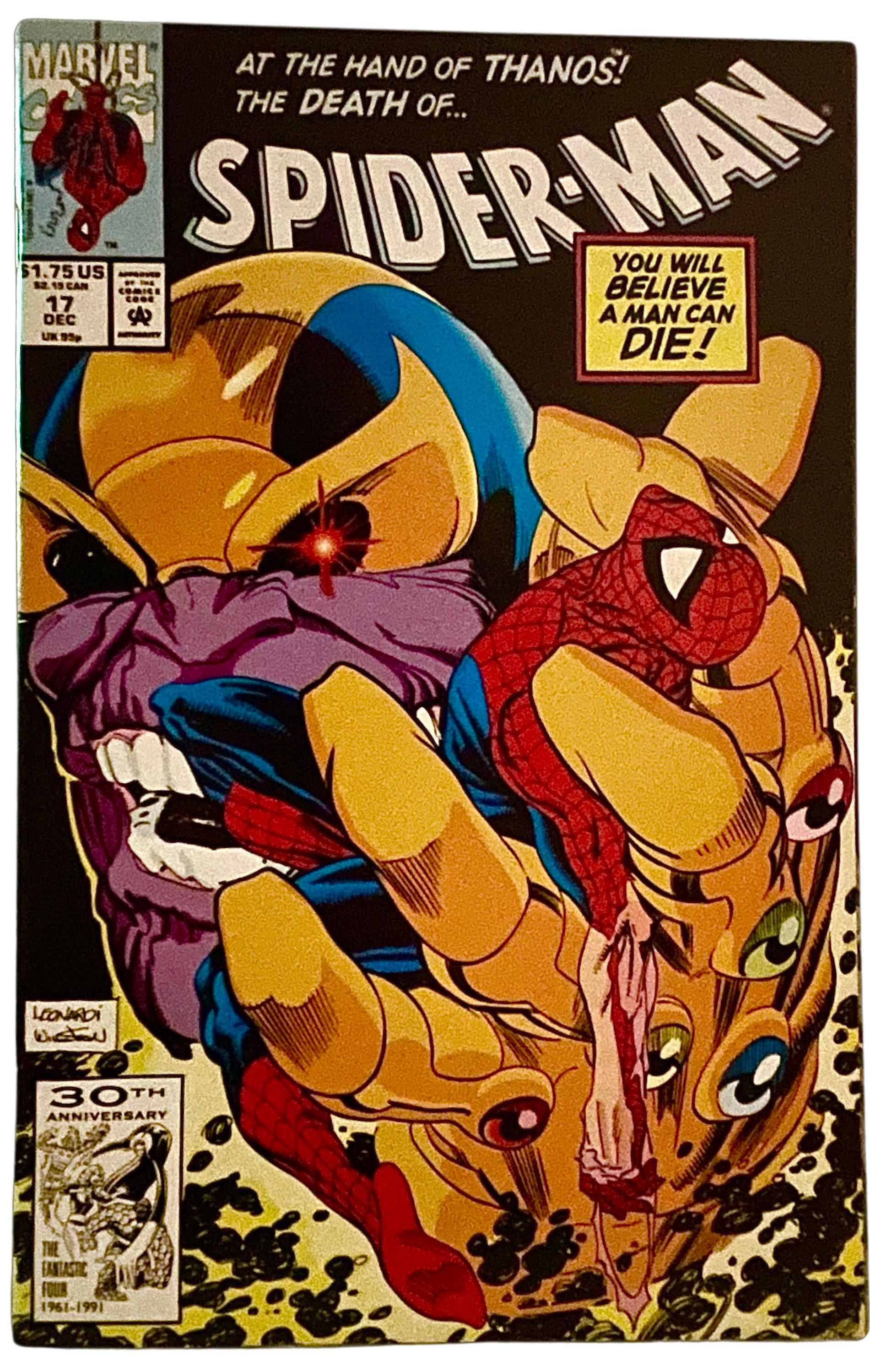 Marvel Comics Spider-man #17, 1991 Thanos Infinity Gauntlet - Etsy