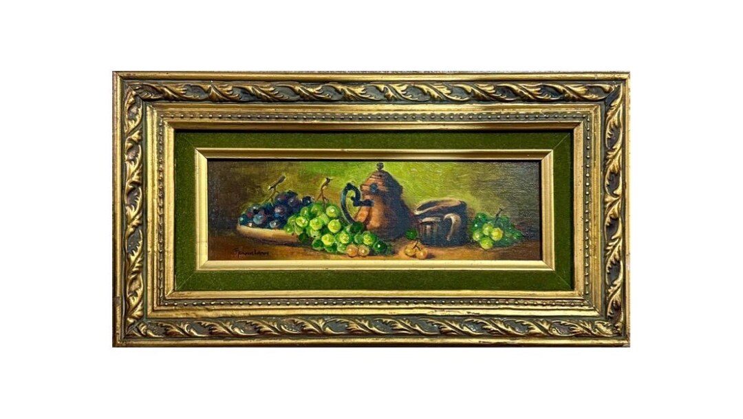 Mid Century Painting Still Life by Frank Lean Framed and Signed Vintage ...