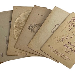 Victorian Era Photographers Trade Cards Antique Vintage Lot of 6 - Etsy